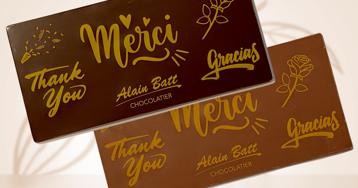 Carte Postale Merci chocolat - Nouveautes - Alain Batt, chocolatier ...